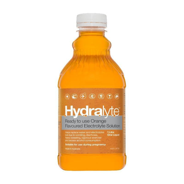 Hydralyte Orange Flavoured Electrolyte Liquid 1L - NZ Supplement