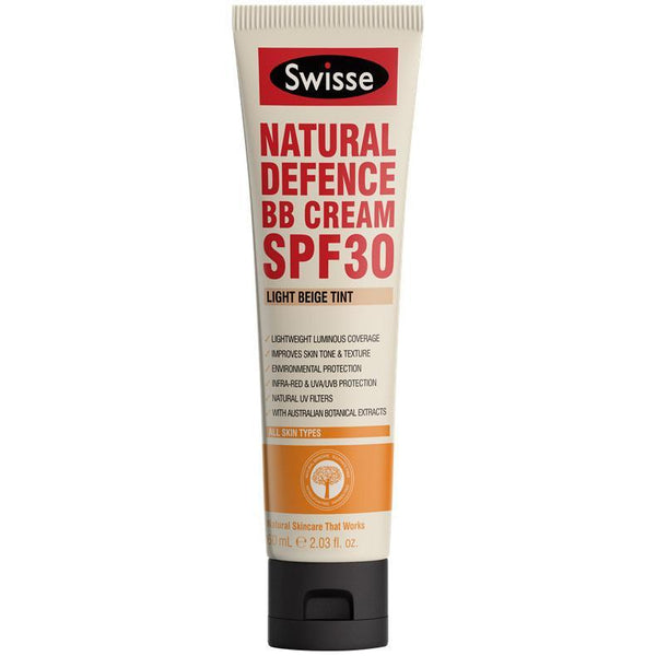 Swisse Natural Defence BB Cream SPF30 60ml Light - NZ Supplement