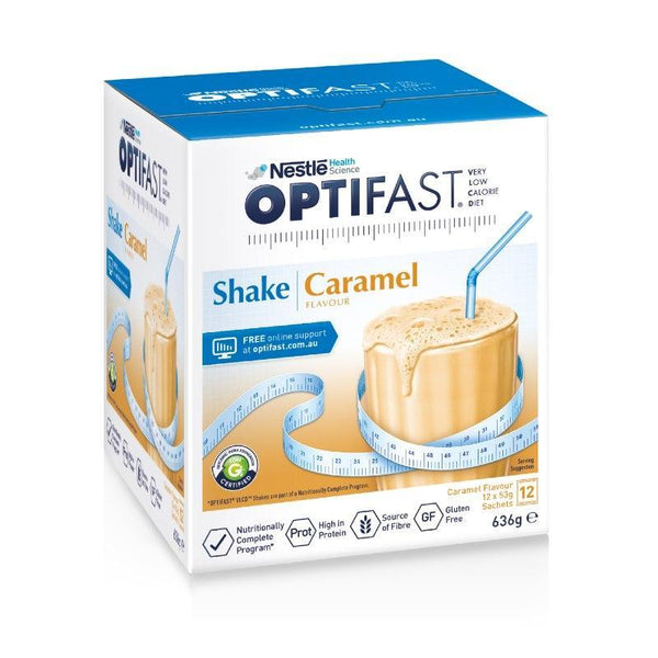 Optifast Caramel Shake Sachets 12x53g - NZ Supplement