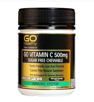 GO Healthy GO Vitamin C 500mg Sugar Free Chewable Tablets 100 - NZ ...